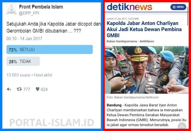 POLLING TWITTER: Mayoritas Netizen Setuju GMBI Dibubarkan dan Kapolda ...