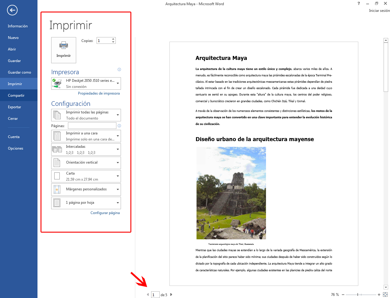 Como Imprimir en Word 2013 ~ Tips CESIC