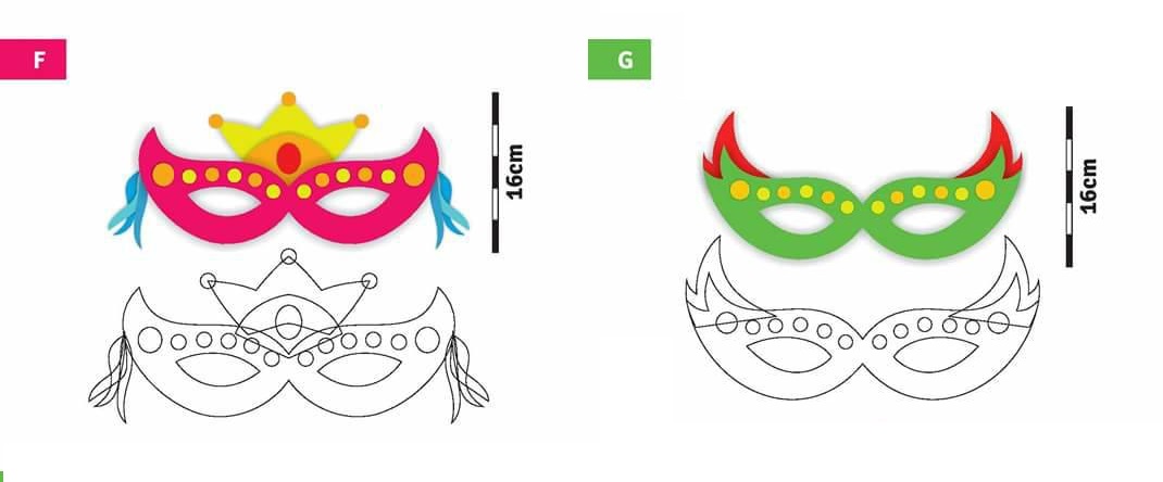 Molde Mascara de carnaval - Como Fazer