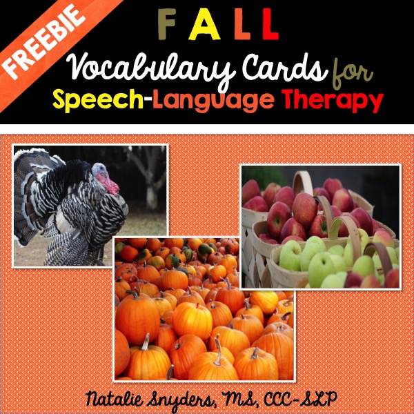 Quick and Easy Therapy Idea for Fall (with a Freebie!)