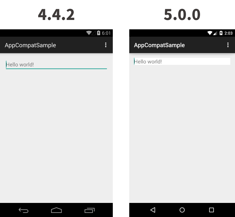 Y.A.M の 雑記帳: AppCompat を継承したテーマで EditText のデフォルトスタイルを上書きするときは android ...