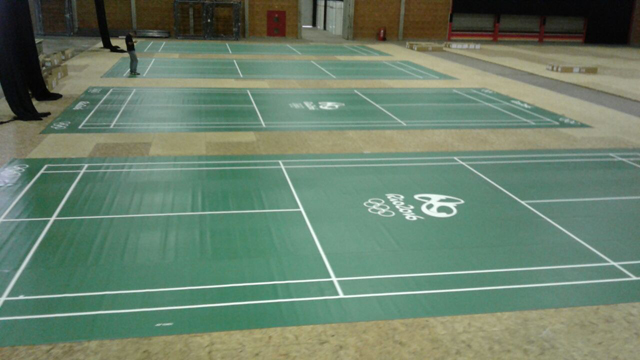 Começam as montagens das quadras de Badminton que serão usadas no Rio ...