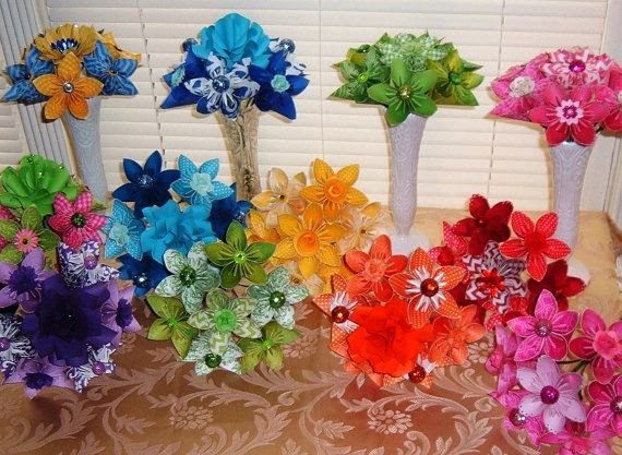 origami kusudama flower stem ~ art and craft kids