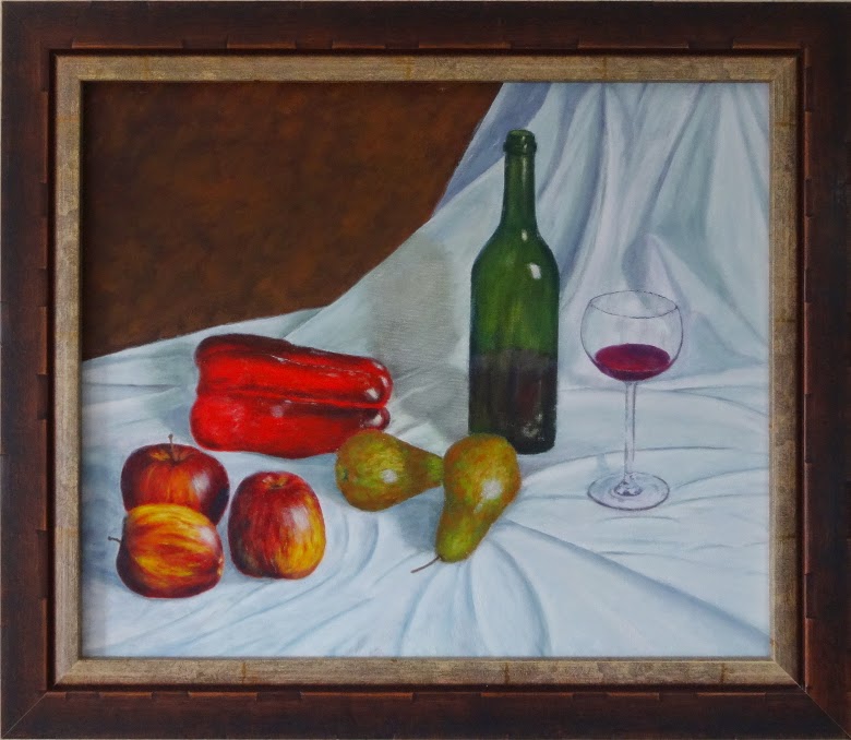 Mis experiencias como pintor aficionado al óleo: Bodegón con botella de ...