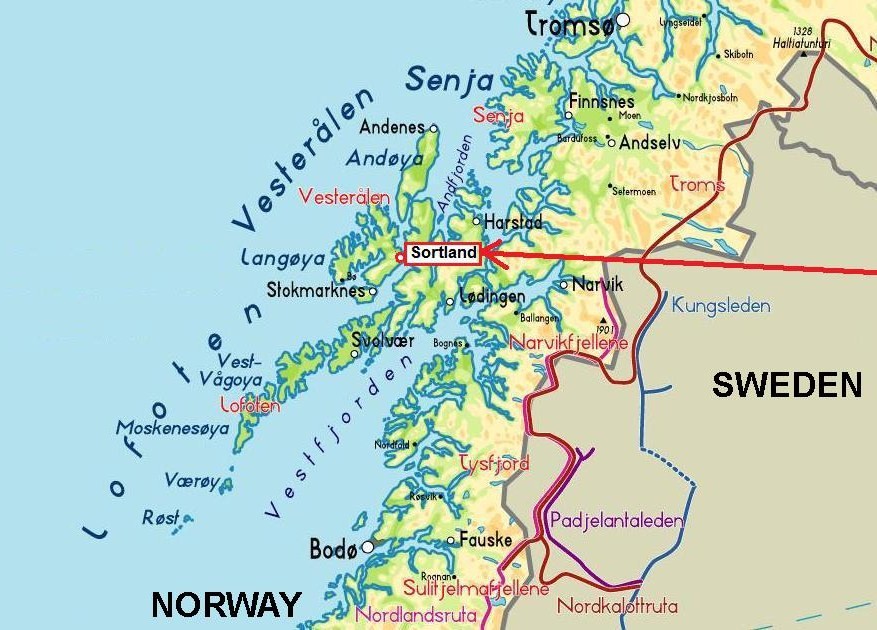 Ultima Thule: Sortland, the lucky blue town of Norway