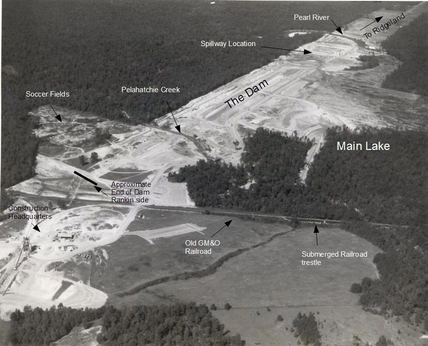 Ross Barnett Reservoir under construction | Pearl river, Historical ...