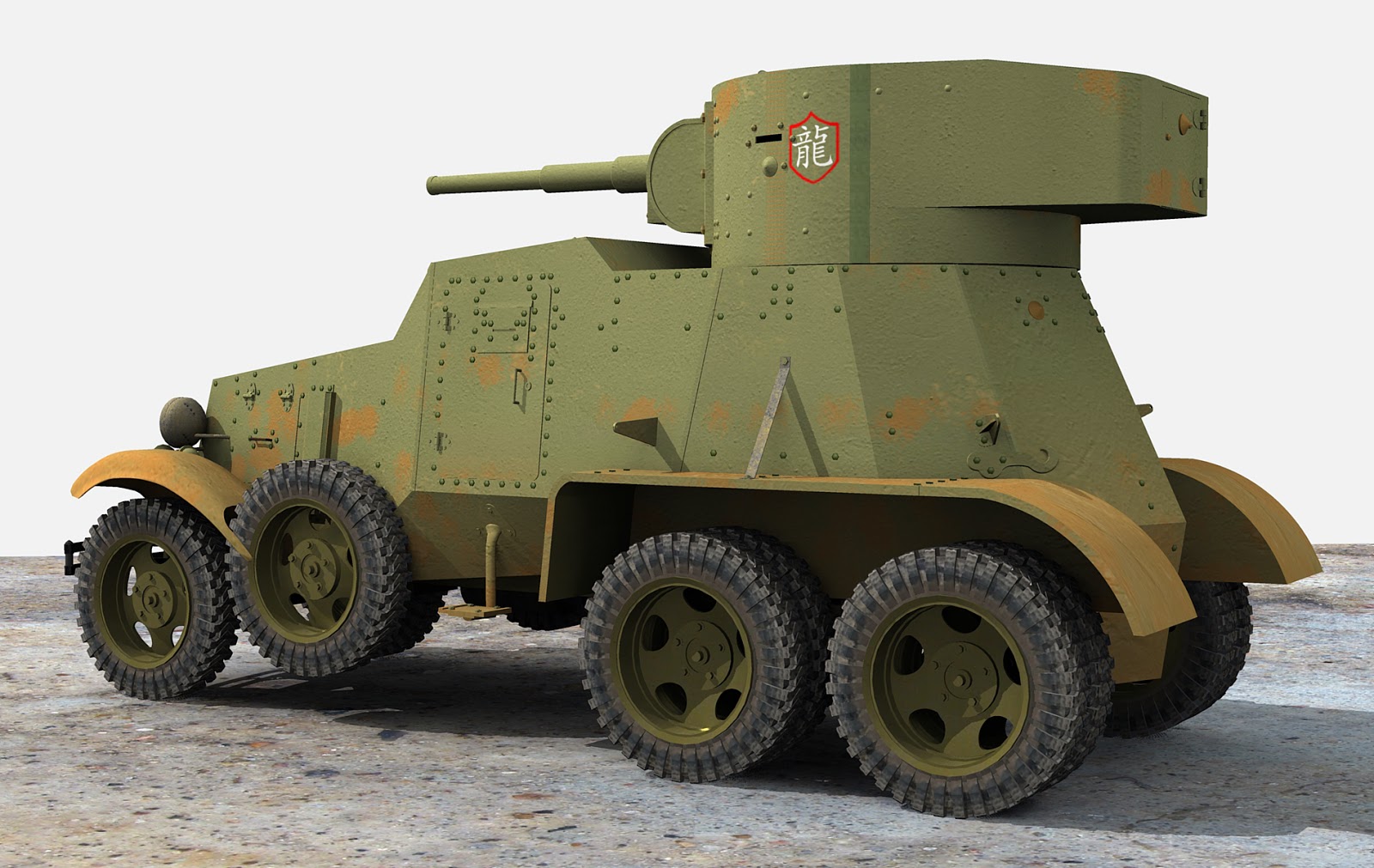 SketchUP Power 草圖力量: BA6 Madium Armored Car 抗戰時的國軍裝甲車