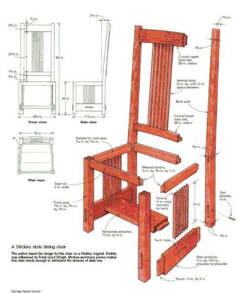 woodworking free plans: chair woodworking plans