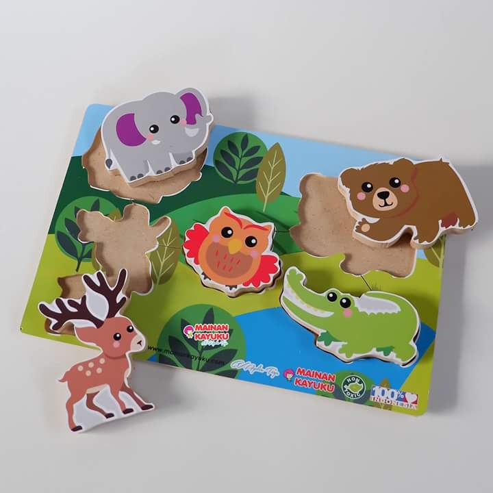 Chunky Hewan Puzzle Kayu - SEBUTIK EDUTOYS Chunky Hewan Puzzle Kayu - SEBUTIK EDUTOYS