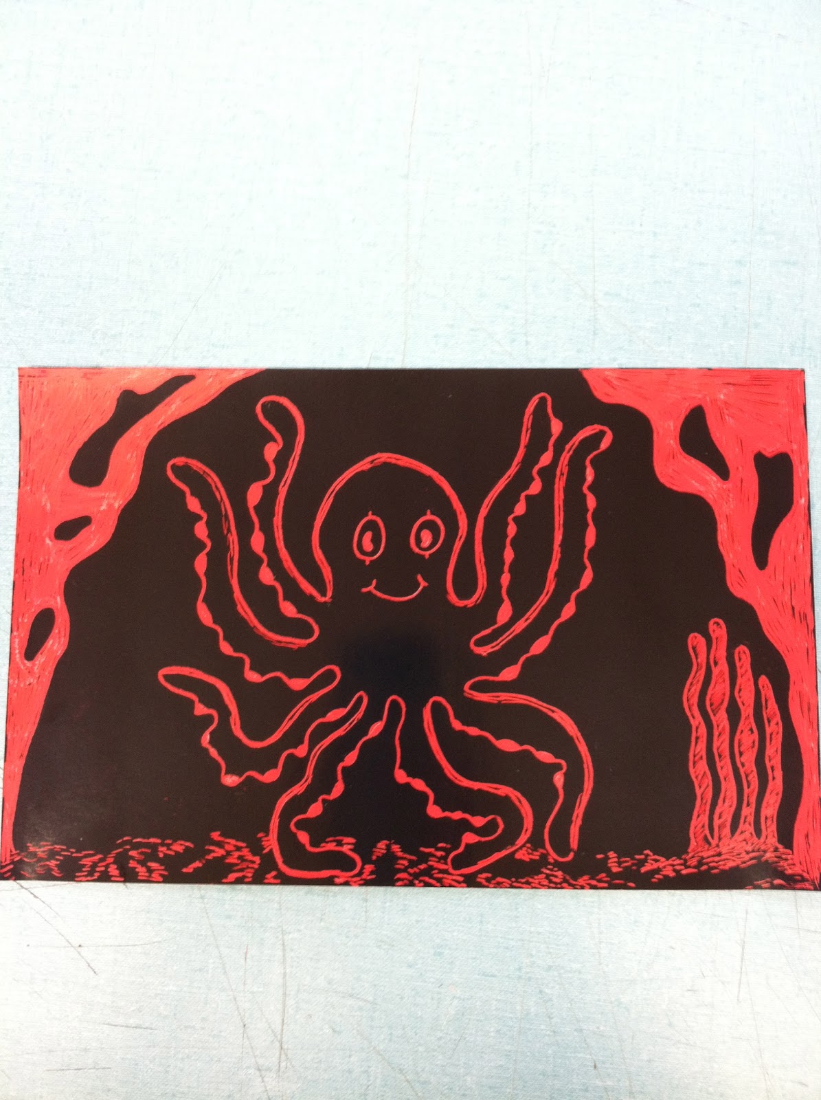 ARTE 310 Bailey Swenson: Under Water World Scratch Art