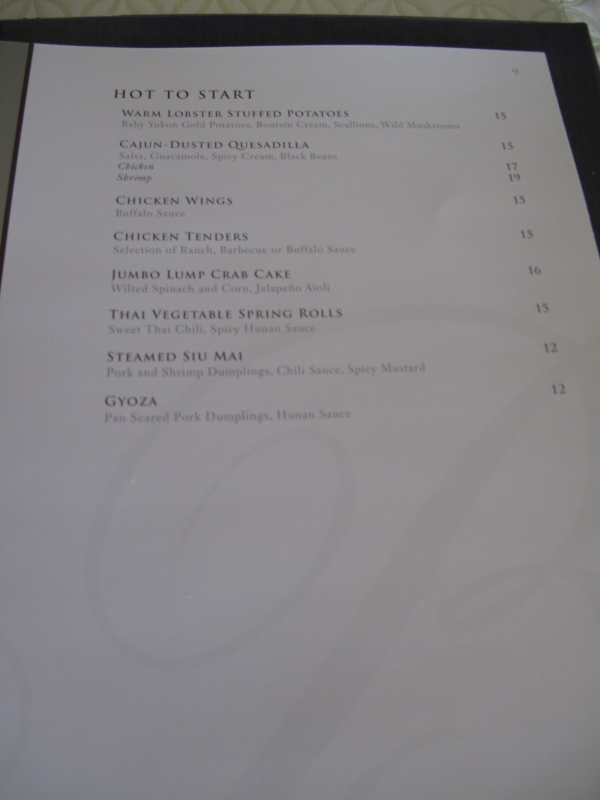 LAS VEGAS DAZE: Bellagio Room Service Menu