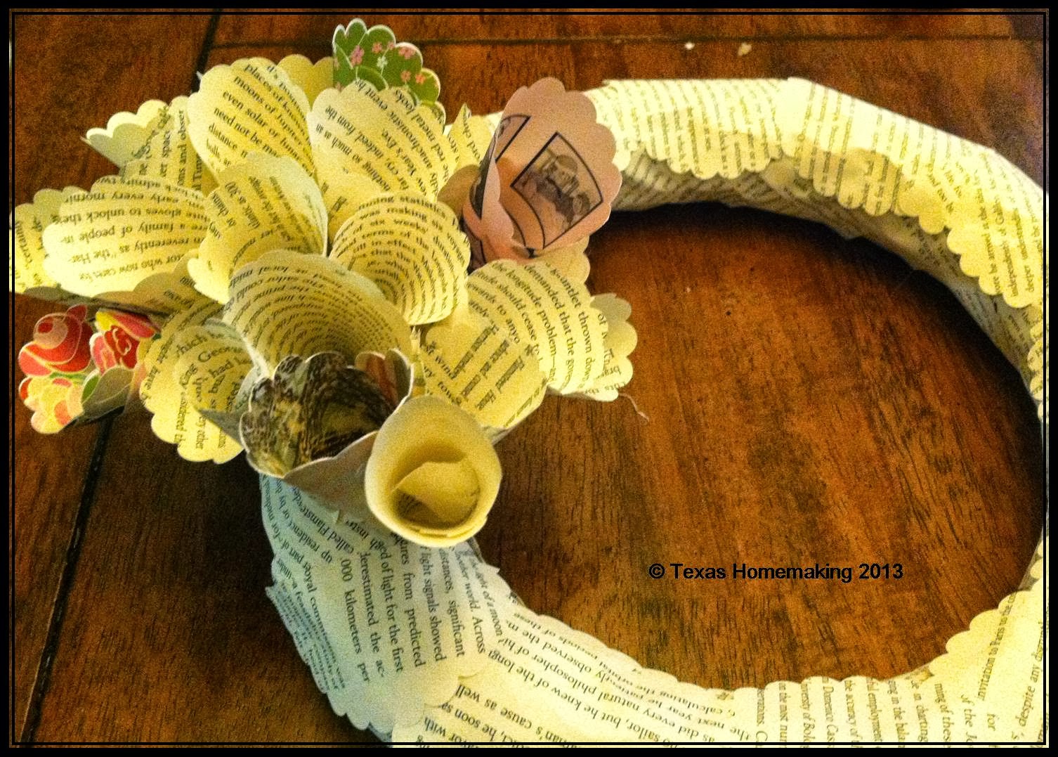 Texas Homemaking: Get Creative :: Make your own Paper Cone Wreaths