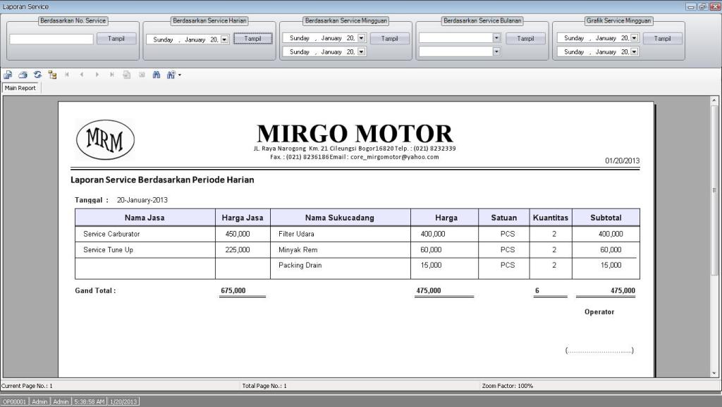 Contoh Form Pengajuan Service Kendaraan - Aneka Contoh