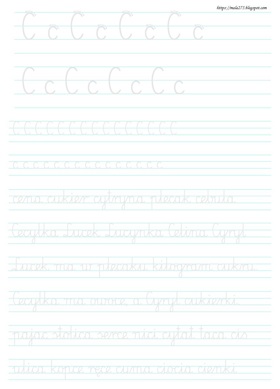 BLOG EDUKACYJNY DLA DZIECI: Literka C