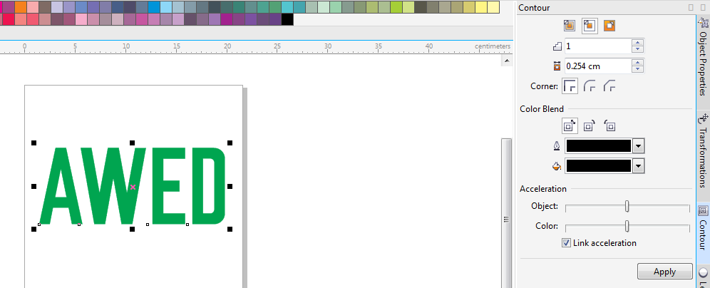 Membuat Outline Dengan Contour Tool Pada Corel Draw Desain Tekno
