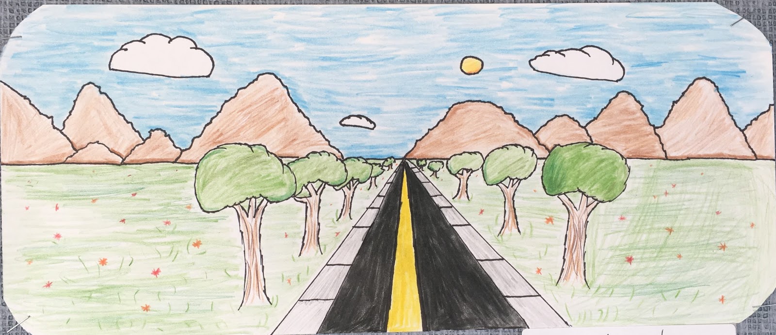 Mrs. Wille's Art Room: Rear view mirror drawings in 1 point perspective
