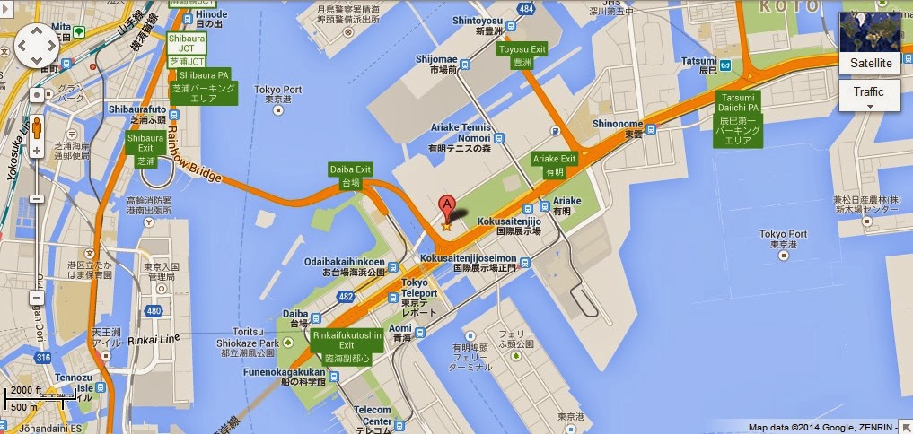 Detail Koto City Ariake Sports Center Tokyo Location Map
