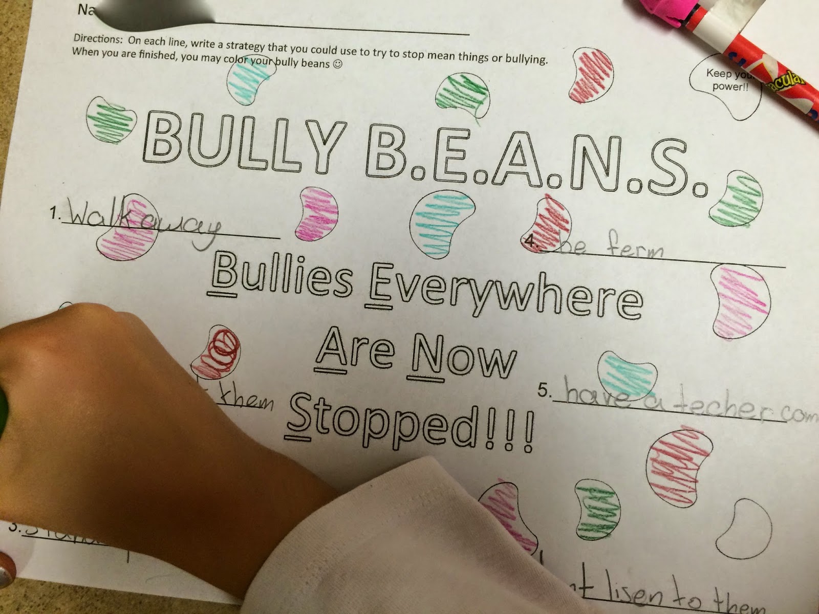 Ms. Sepp's Counselor Corner: Bully B.E.A.N.S.