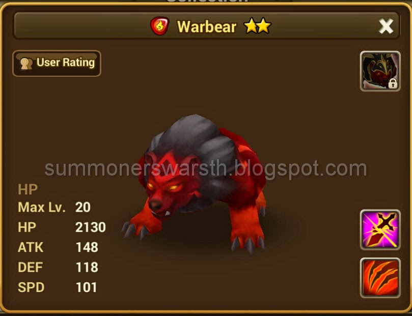 Warbear (Fire) | Summoners War