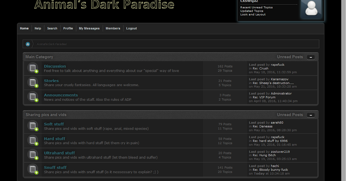 Animal's Dark Paradise | Deep Web Community