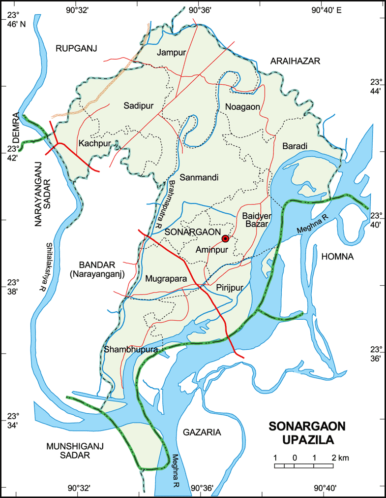 Sonargaon Bangladesh Map