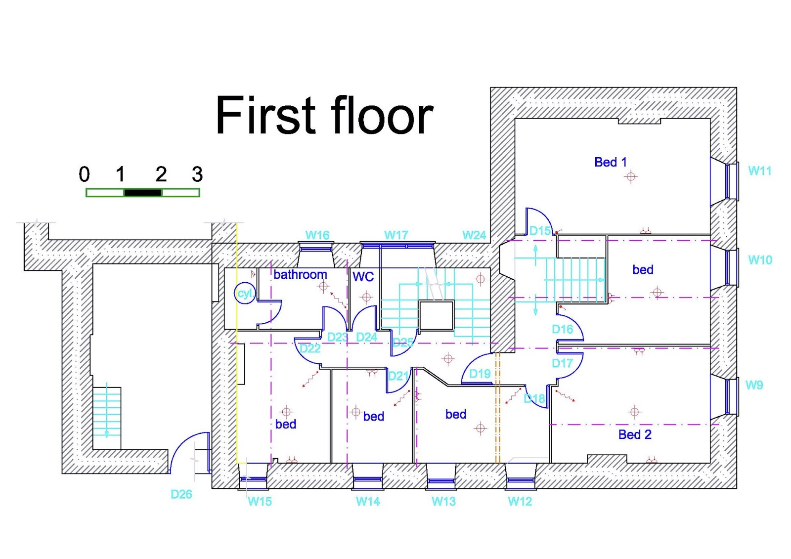 Hoathwaite Farmhouse: Existing building plans