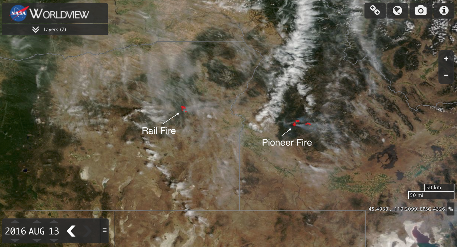 Idaho Smoke Information: Satellite Imagery of Pioneer and Rail Fires ...