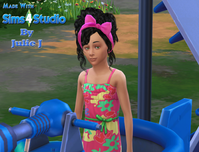 TS3 Bow Hair for Girls by JulieJ For ts4 ~ Nathys Sims