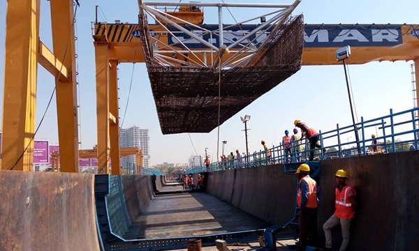 Casting Of Girders For Superstructures in Viaduct of Metro