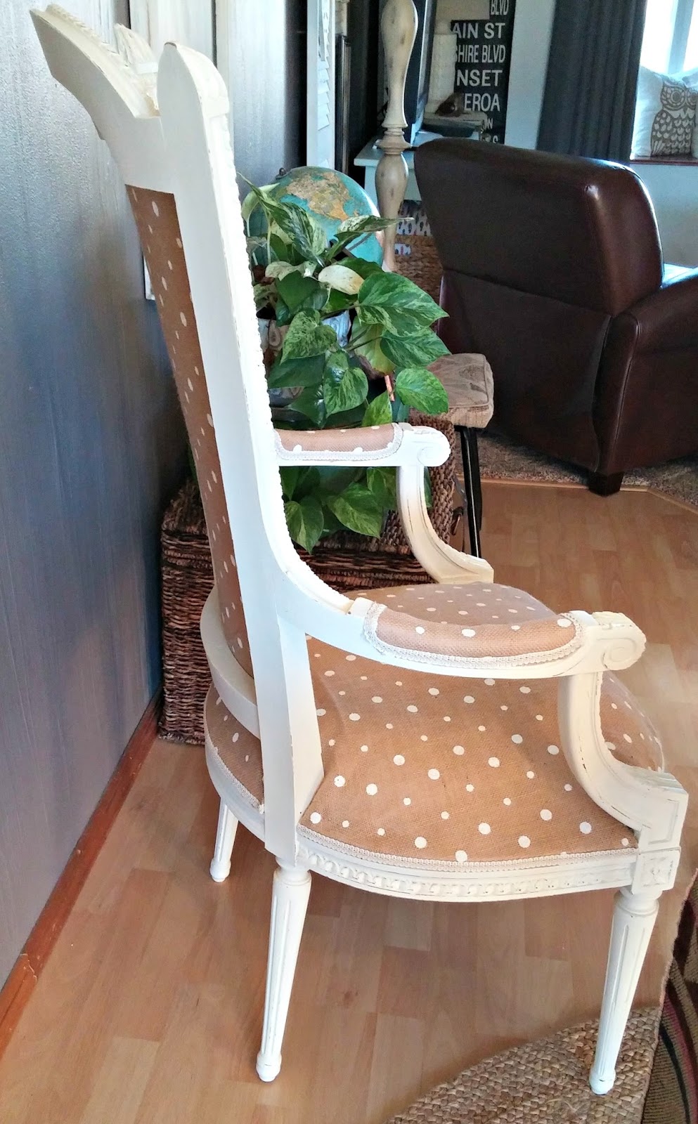 Before and After - Side Chair Makeover - Little Vintage Cottage