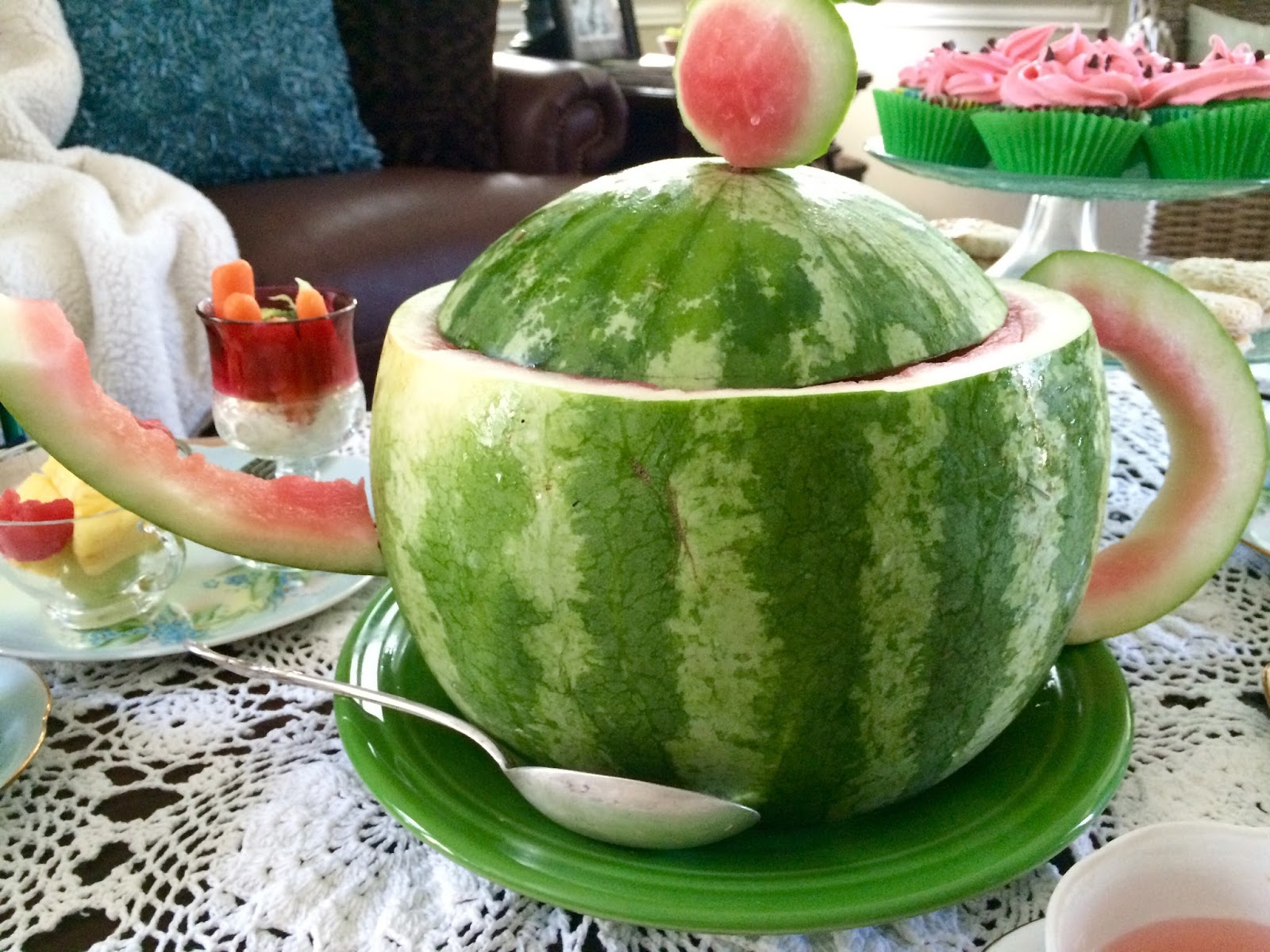 Kitty's Kozy Kitchen: Watermelon Tea Party with My Grands