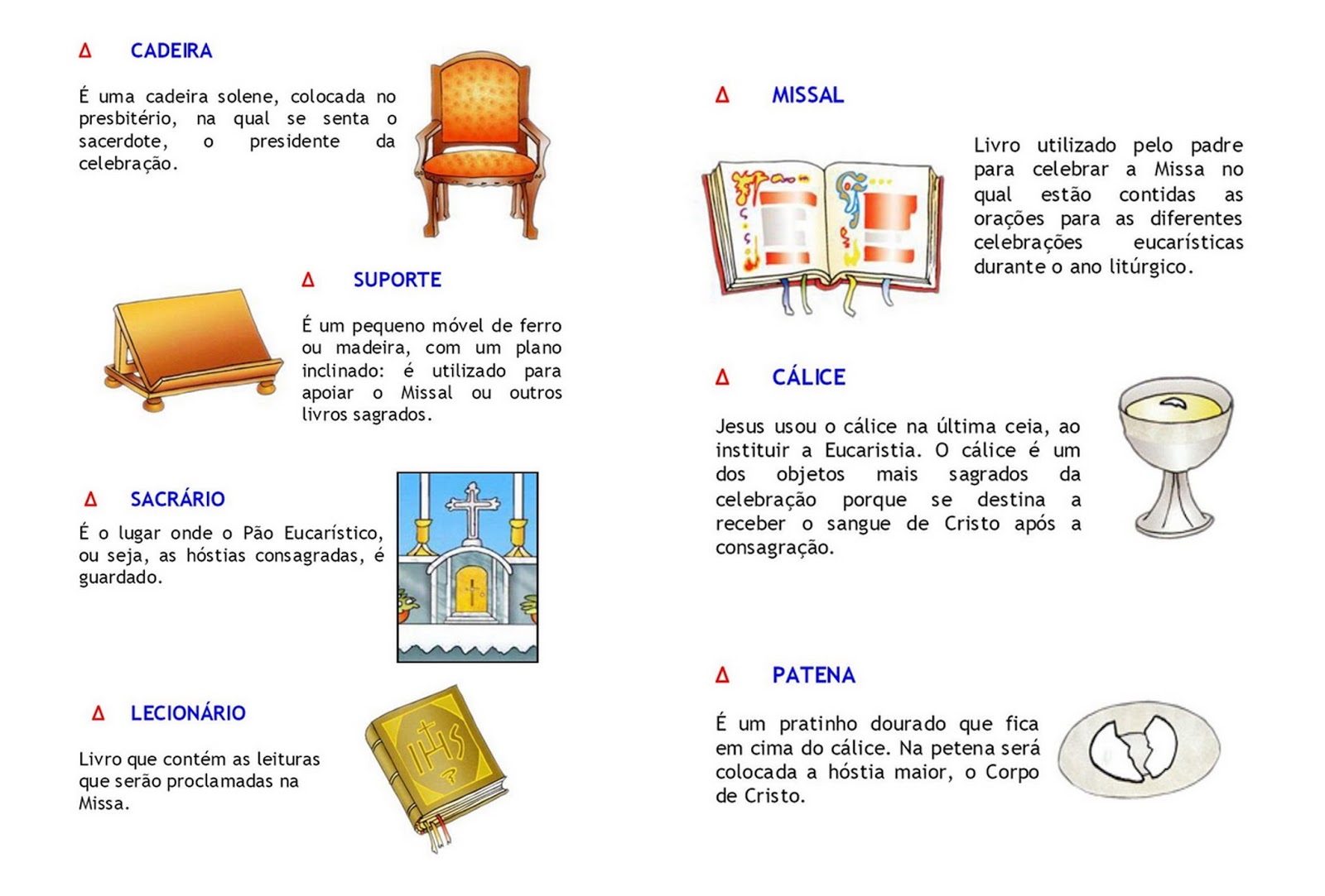 Objetos Litúrgicos Nomes E Imagens - RETOEDU