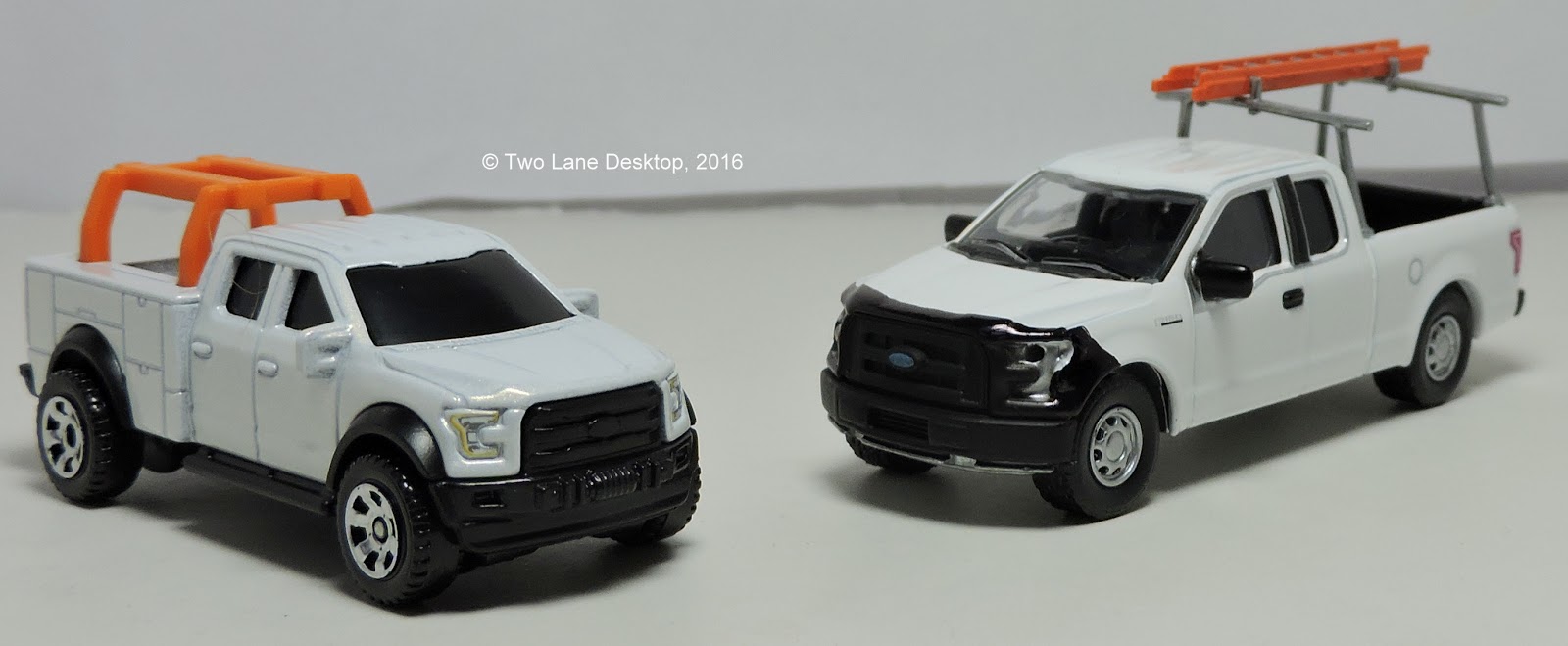 Greenlight and Matchbox 2015 Ford F-150 Contractor Trucks and M2 ...