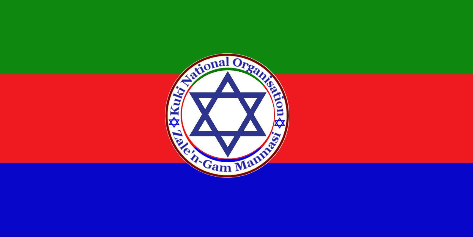 The People Of Zale'n-gam.: KNO Kuki National Orginasation. FLAG IN HD