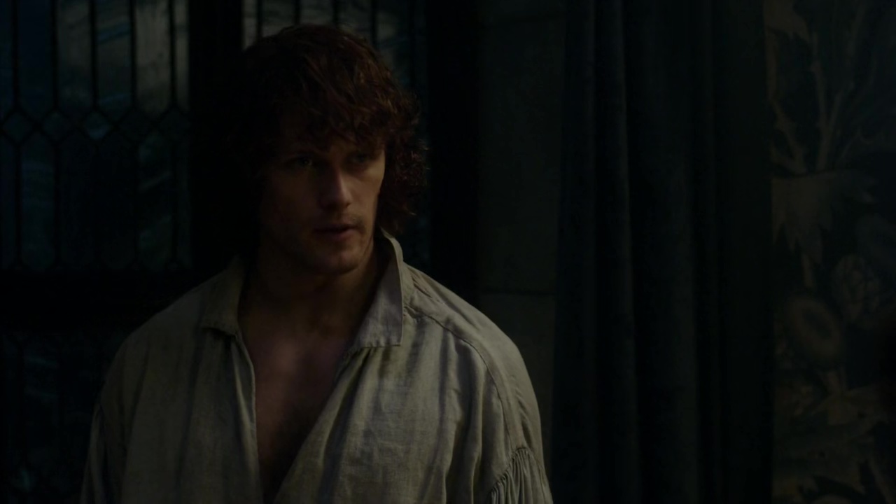 ausCAPS: Sam Heughan shirtless in Outlander 2-08 "The Fox's Lair"
