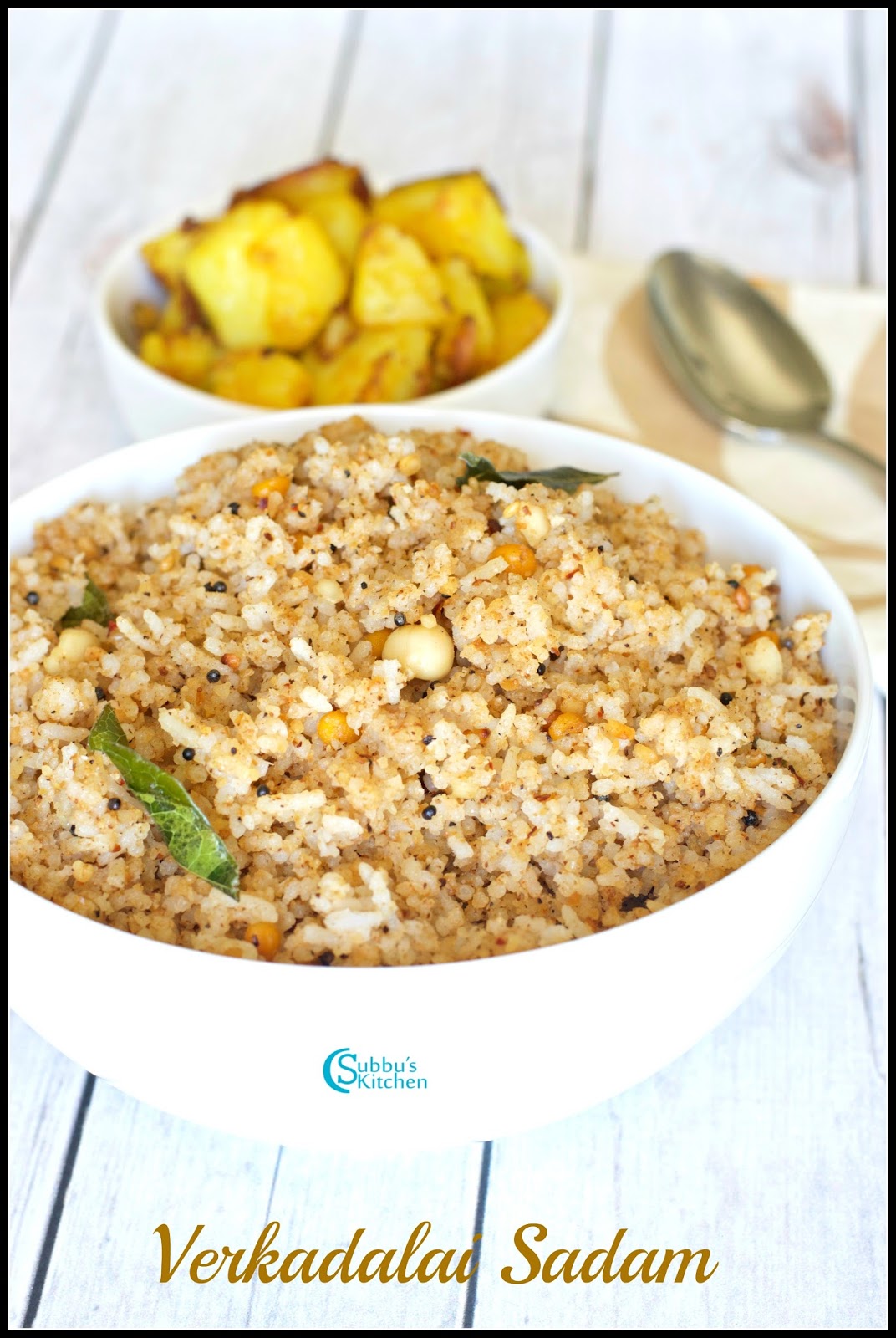 Peanut Rice Recipe | Verkadalai Sadam - Subbus Kitchen