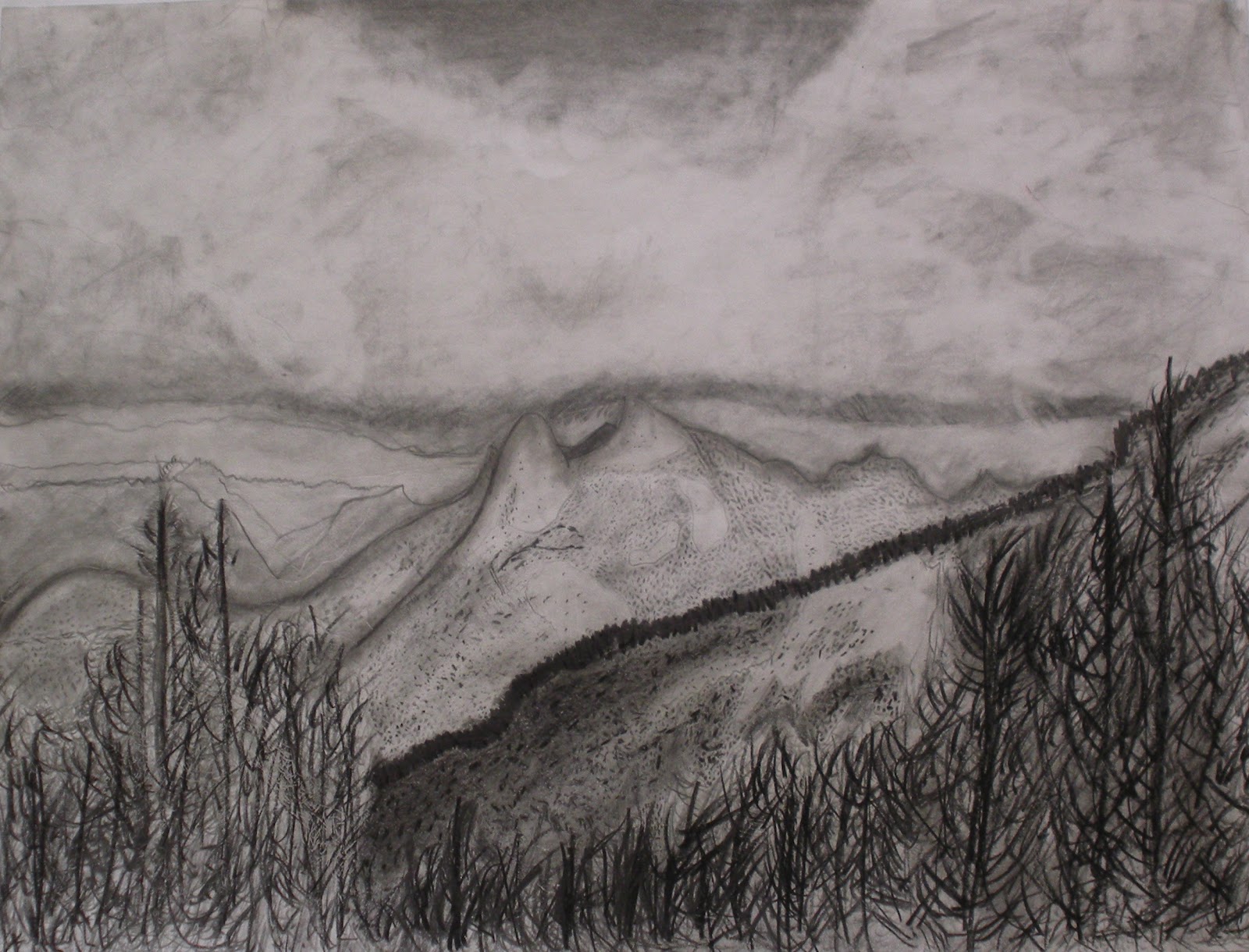 Studio Art with Ms. Hopenwasser: Grade 6: Landscape Drawings with ...