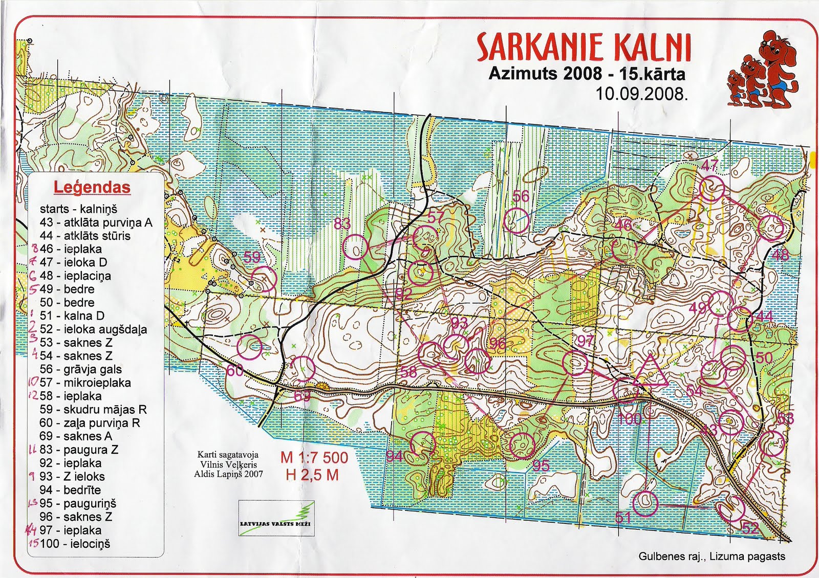 Orientēšanās kartes: septembris 2008