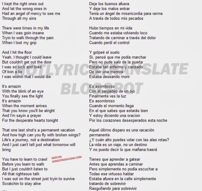 TOP LYRICS TRANSLATED CANCIONES TOP TRADUCIDAS: Aerosmith - Amazing (1993)