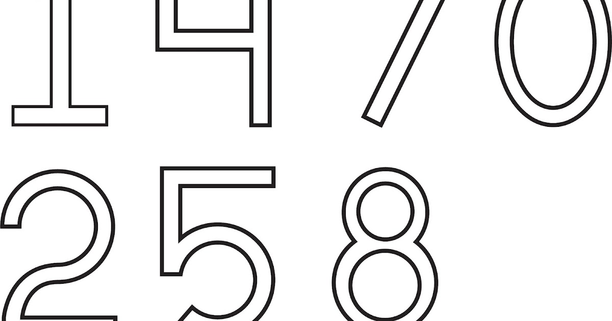 Free Patterns and ideas: numbers cut outs