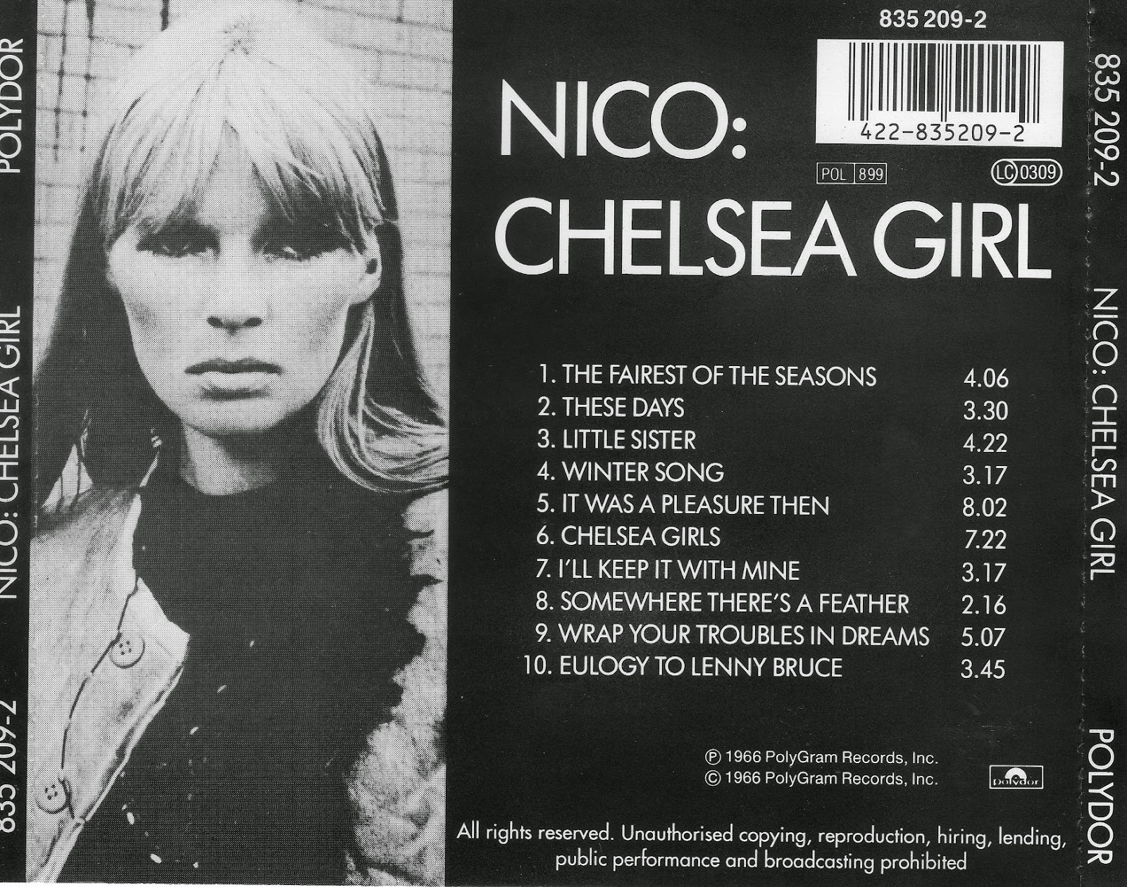 La Batea De Los Sonidos: 0211 - Nico - 1966 - Chelsea Girl