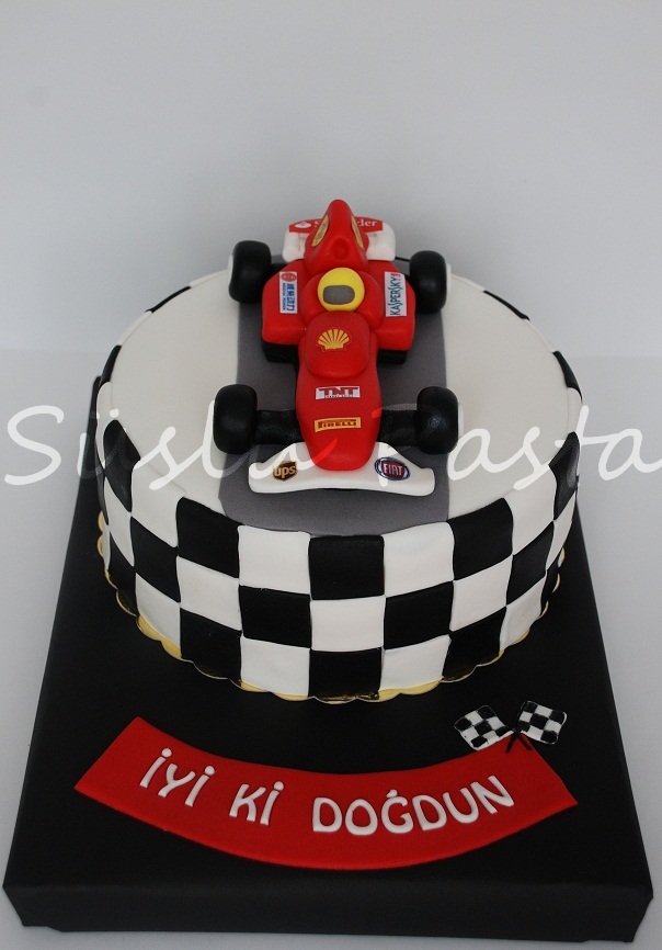 Süslü Pasta: Formula1 / Ferrari Pastası
