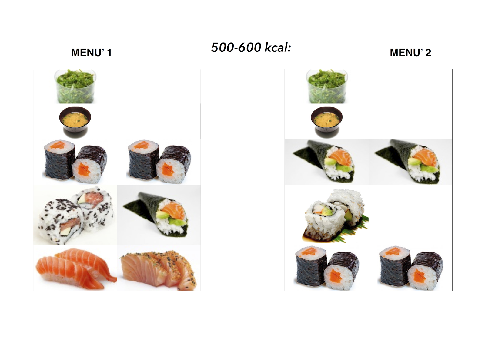 Mauro Lombardo : Sushi! - La nostra Tabella con un esempio di menu da ...