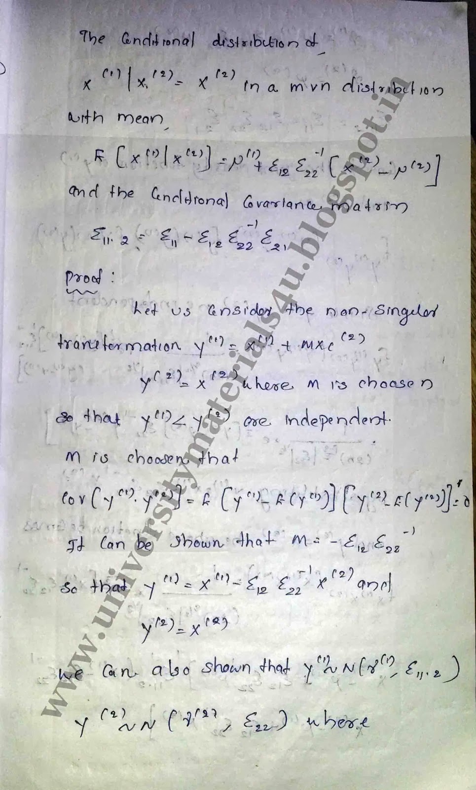 Conditional Distribution from Multivariate Normal Distribution ...