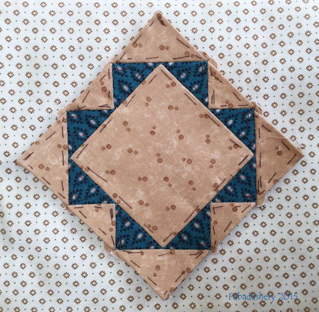 Fabadashery: Dear Jane Quilt - Block K4 Thea's Turn