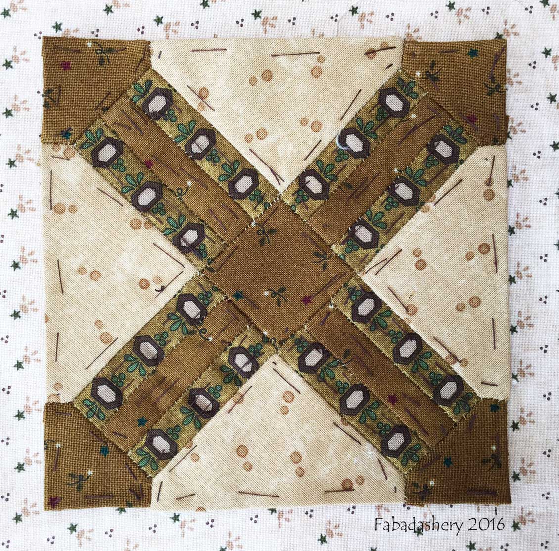 Fabadashery: Dear Jane Quilt - Block K6 Ann's Folly