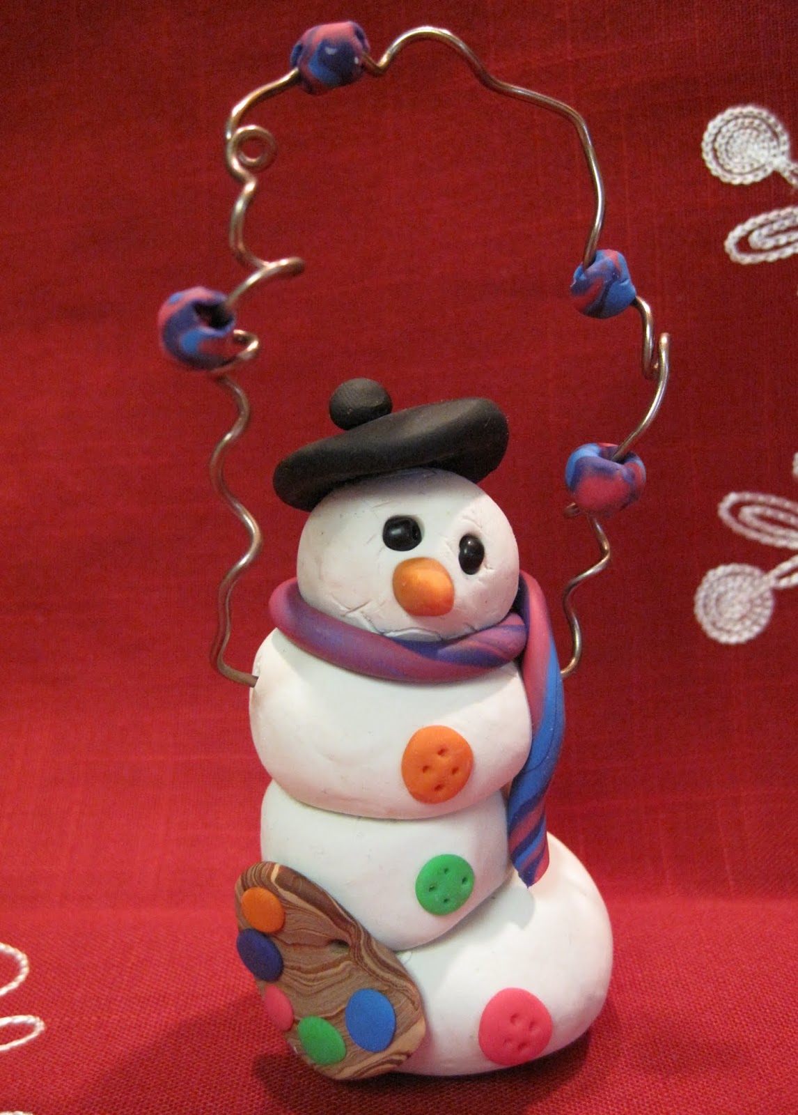 Angela Anderson Art Blog: Polymer Clay Snowmen - Kid's Art Class