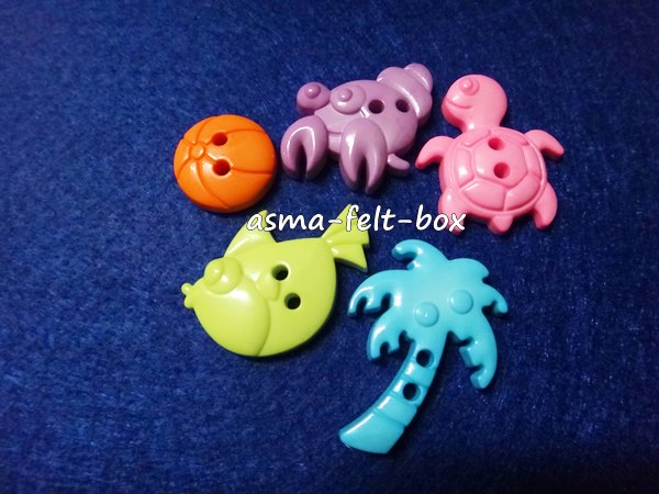 Button Sea Creature : Beach Theme Buttons