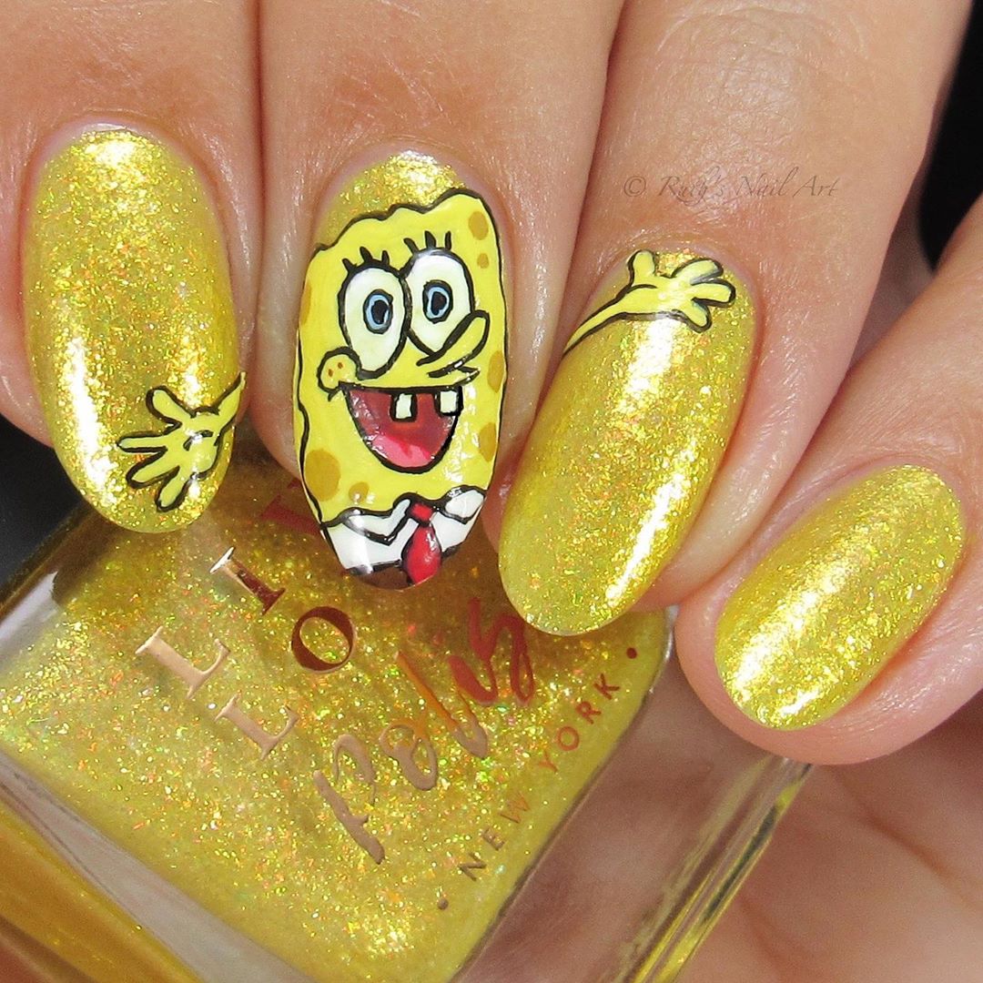 Spongebob Nail Art