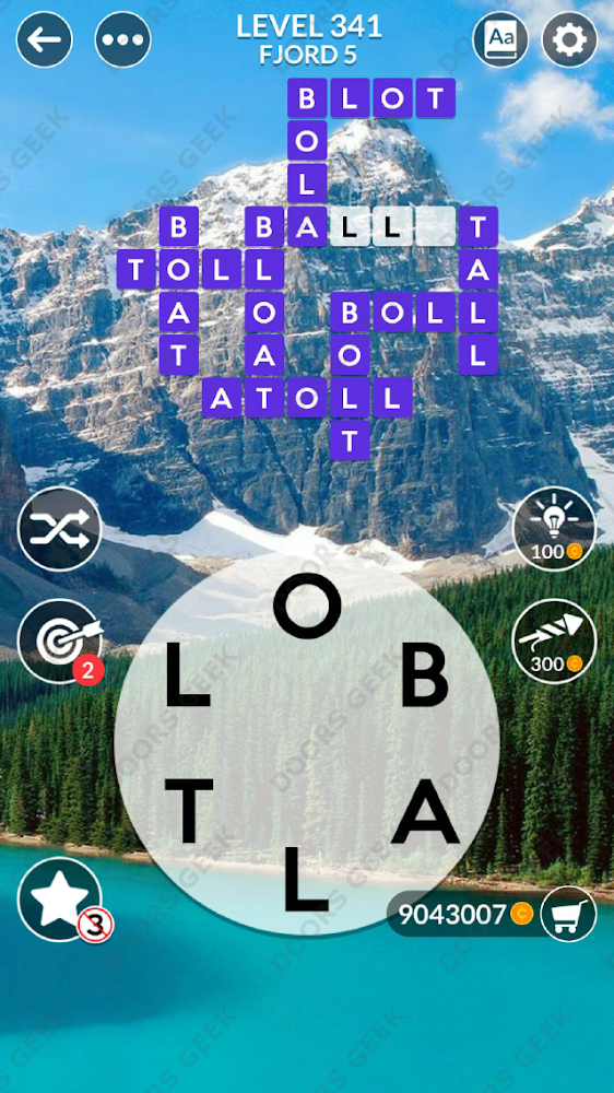 Wordscapes Level 341 Answers ~ Doors Geek